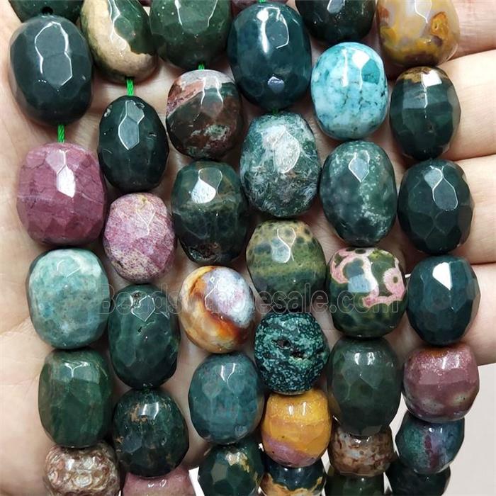 Natural Ocean Agate Nugget Beads Freeform Faceted Multicolor, approx 12 ...